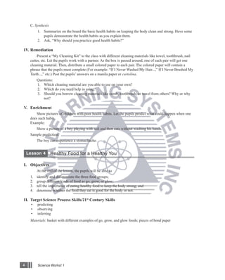 Science Works Grade 1 Teacher's Manual | PDF