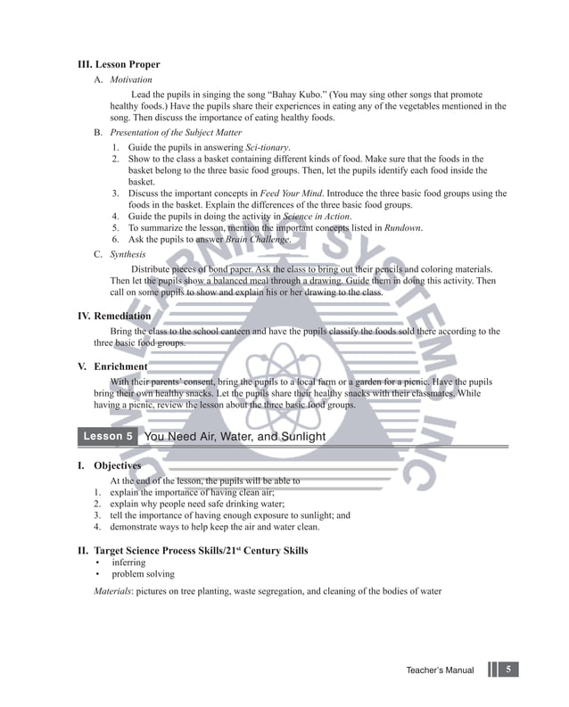 Science Works Grade 1 Teacher's Manual | PDF