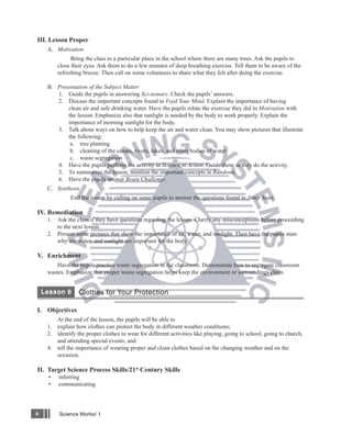 Science Works Grade 1 Teacher's Manual | PDF