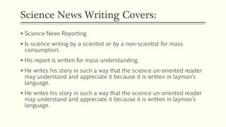 Science writing | PPTX