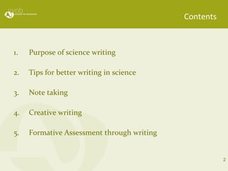 Improving science writing skills | PPTX