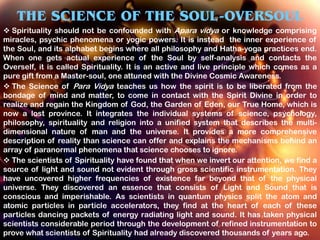 Scienc of spirituality ppt | PDF