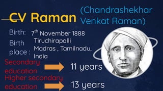 Life of CV Raman | PDF