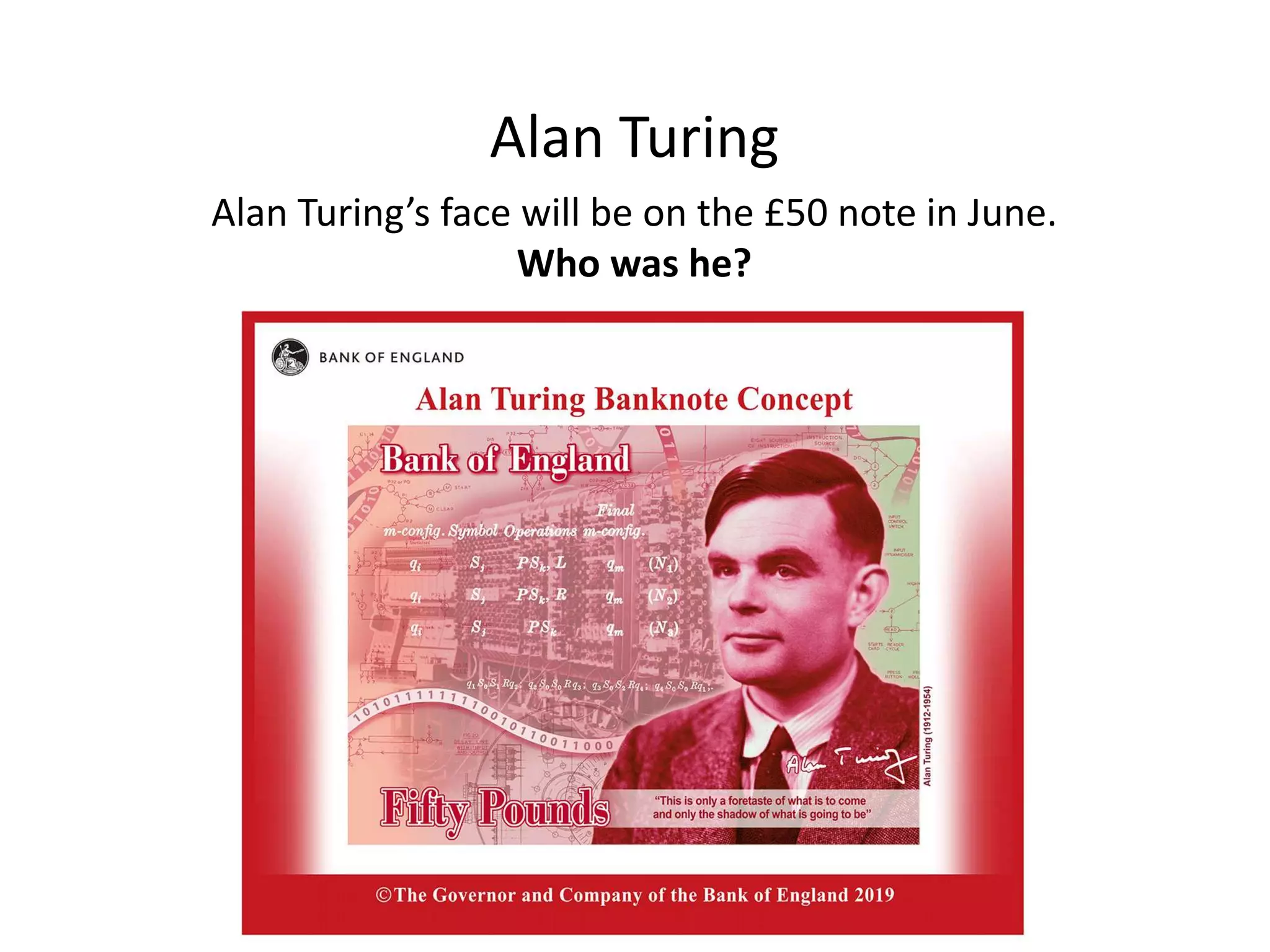 Sciennes Alan Turing Assembly 14.5.21