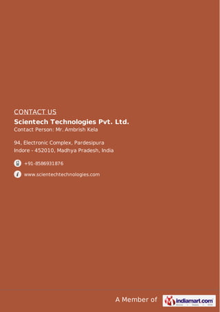 Scientech Technologies Pvt. Ltd., Indore, Test & Measurement | PDF