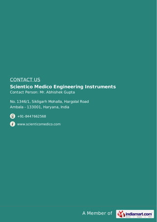 Physics Instrument by Scientico medico-engineering-instruments | PDF