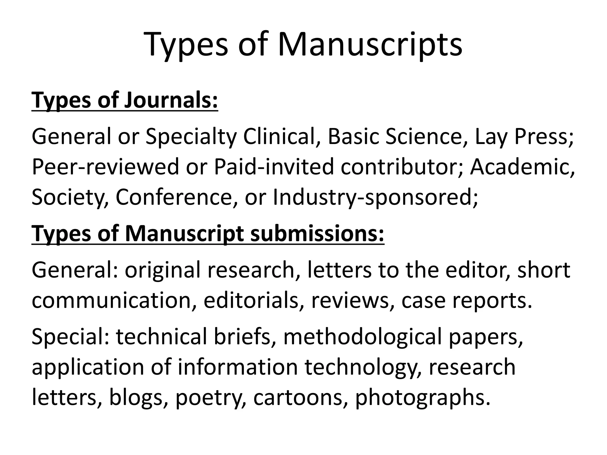 Types_and_Structure_of_Manuscripts.ppt
