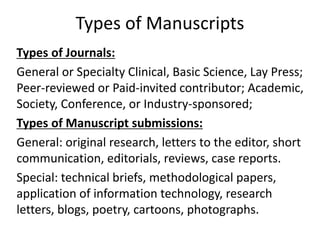 Types_and_Structure_of_Manuscripts.ppt