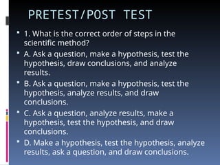 SCIENTIFIC INVESTIGATION AND ITS PROCESSES | PPT