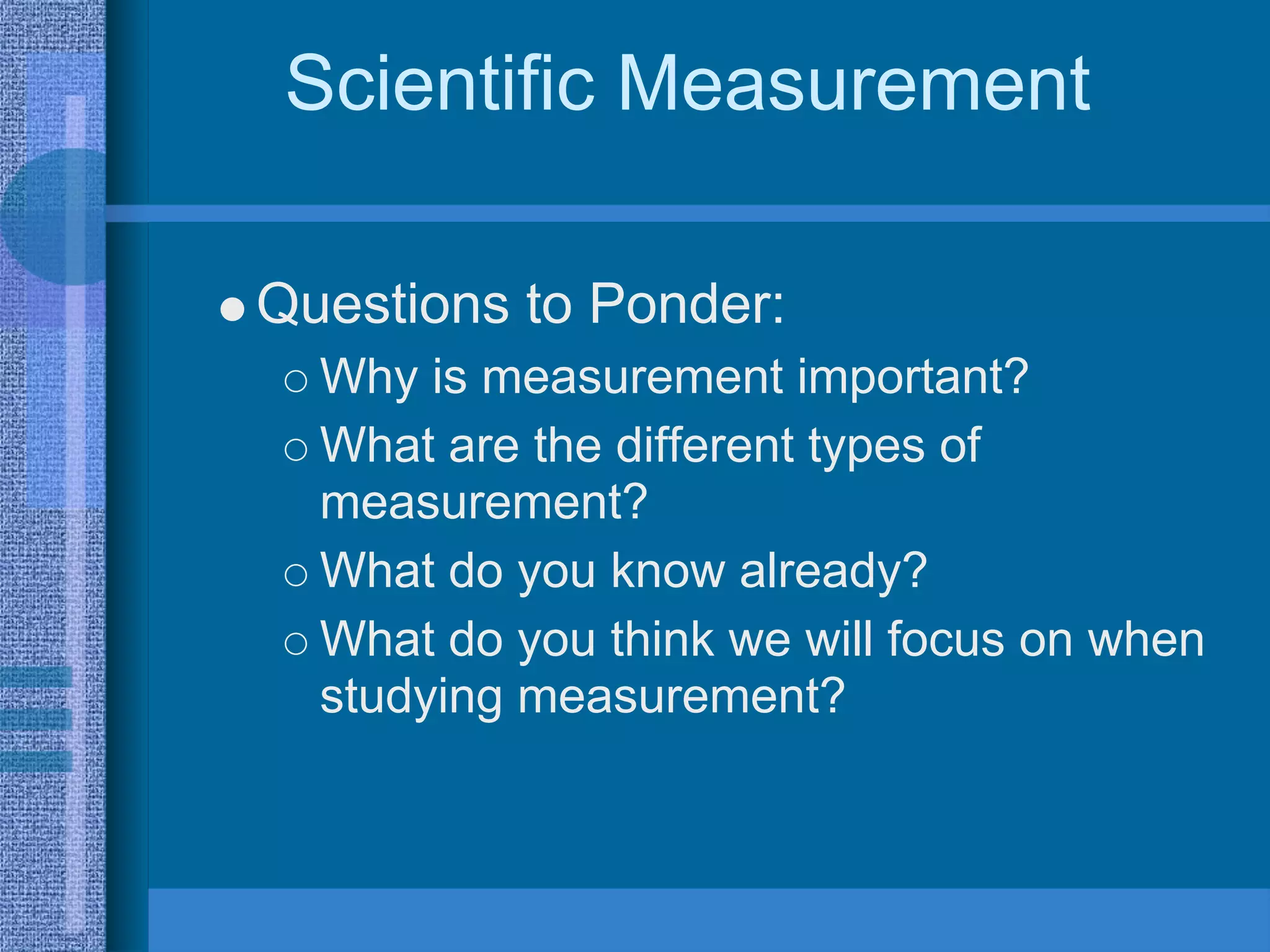 Scientific Measurement | PPT