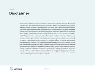 Scientific Metals Investor Presentation | PPT