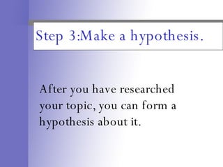 Scientific Method | PPT | Biological Sciences | Science