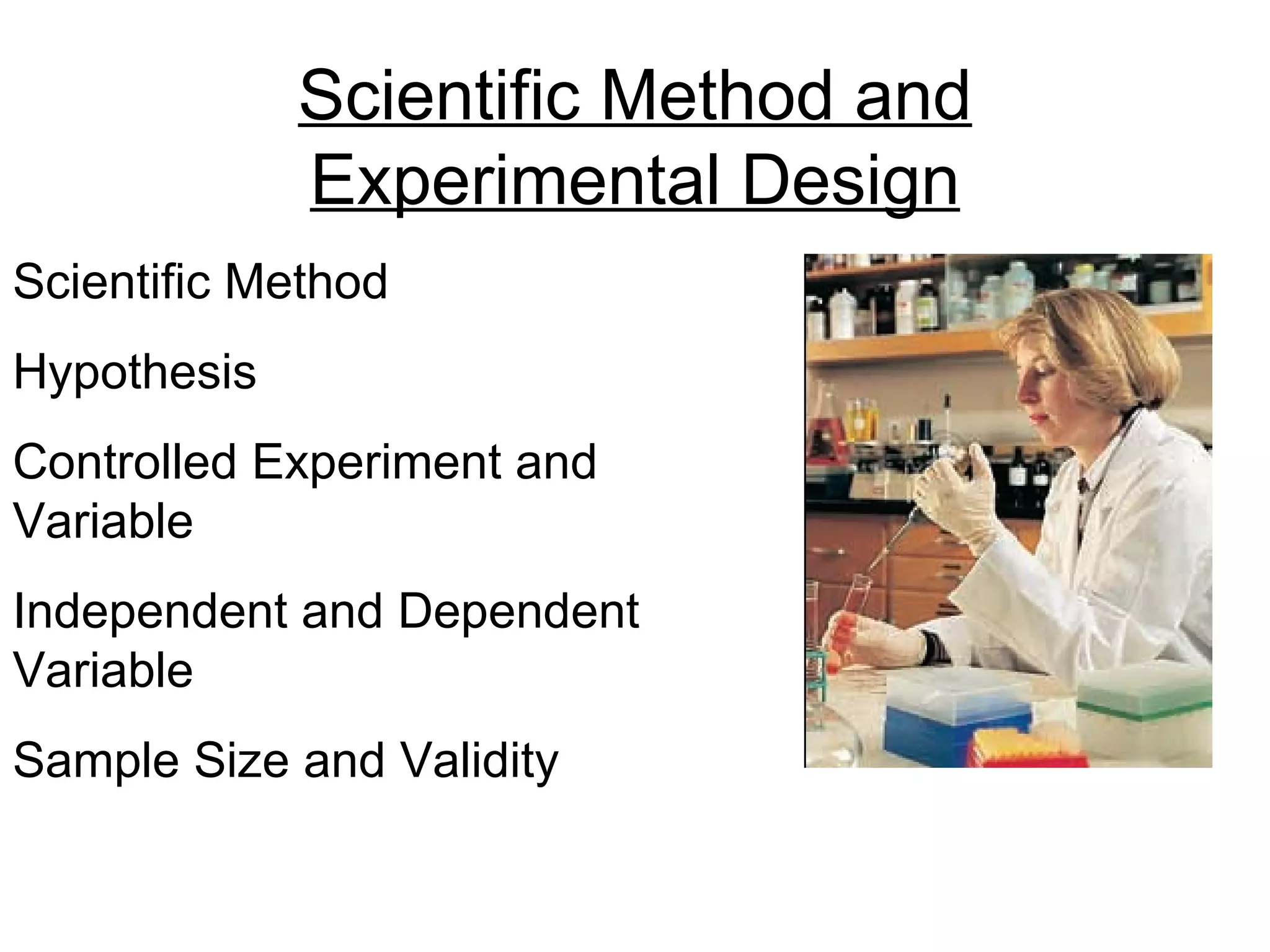 Scientific Method and Experimental Design | PPT
