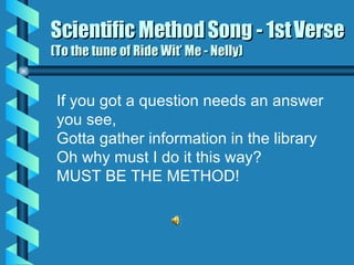 Scientific Method Steps and Song | PPT