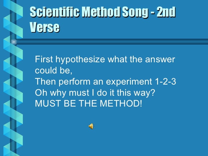 Scientific Method Steps and Song