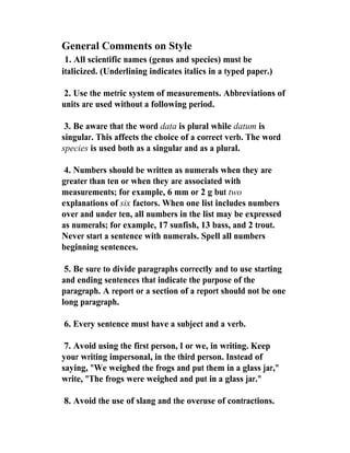 Scientific Report Writing Tips | PDF