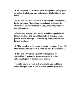 Scientific Report Writing Tips | PDF