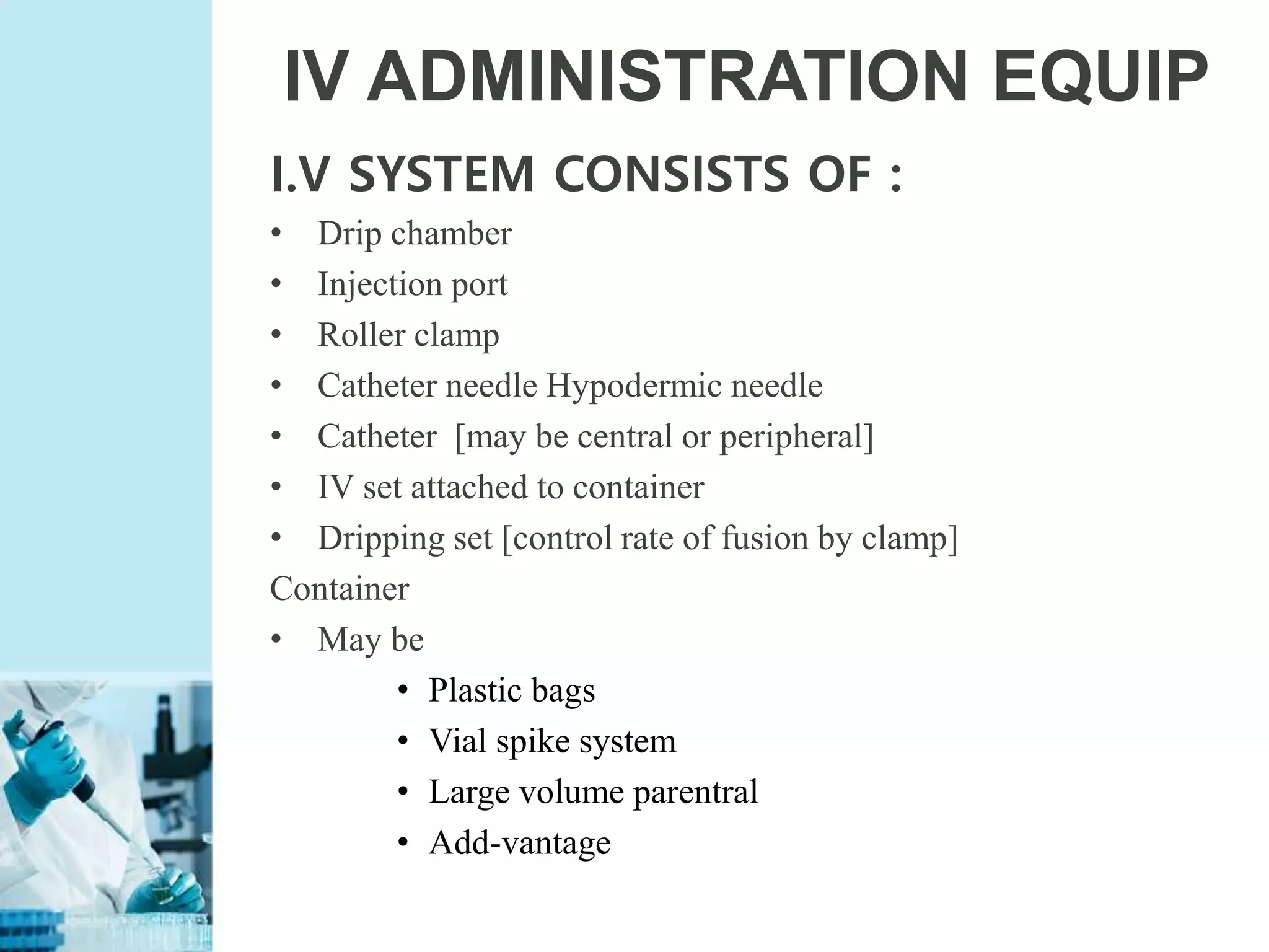 I.V ADMIXTURE AND TYPES OF I.V ADMIXTURE | PPTX