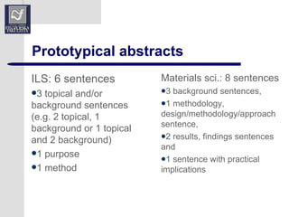 Alenka Šauperl: Abstracts for scientific papers | PDF