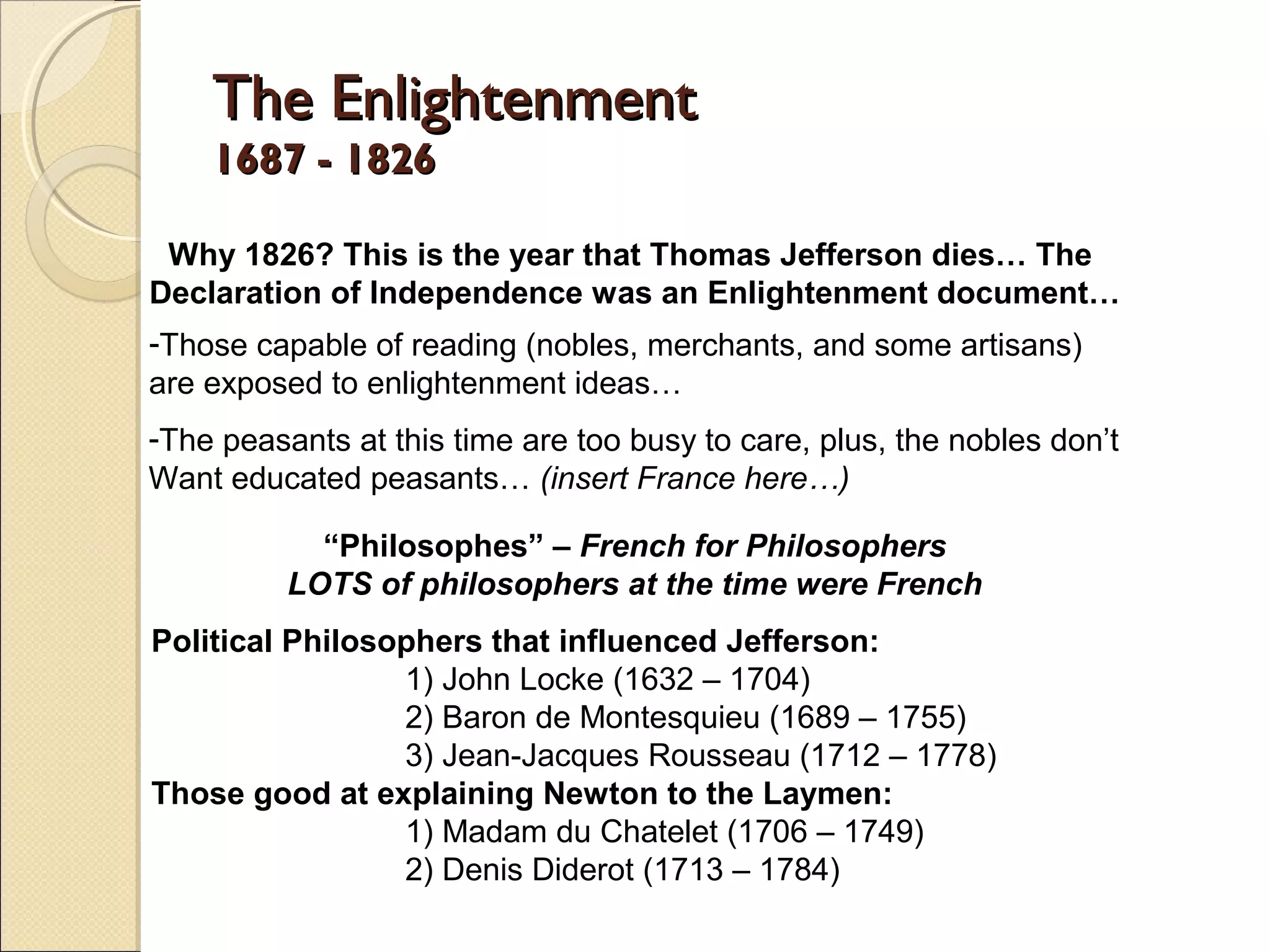 Scientific Revolution and The Enlightenment | PPT