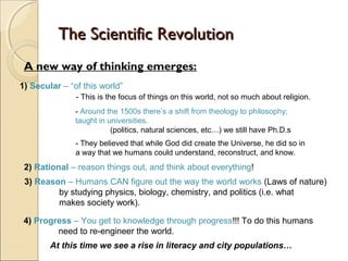 Scientific Revolution and The Enlightenment | PPT