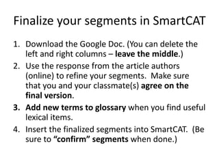 Scientific and Technical Translation in English - Week 7 | PPTX