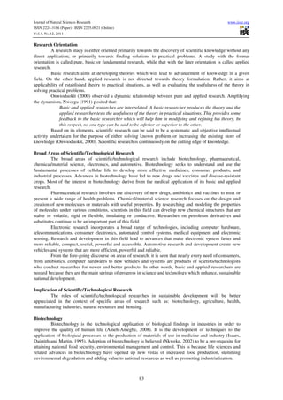 Scientific and technological researches | PDF