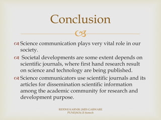 Scientific communication | PPTX