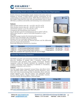 Scientific equipment lab & cleanroom furniture clea tech llc | PDF