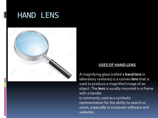 Scientific equipments and functions | PPTX