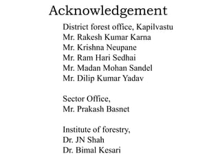 Scientific forest management kapilvastu(2072) | PPTX