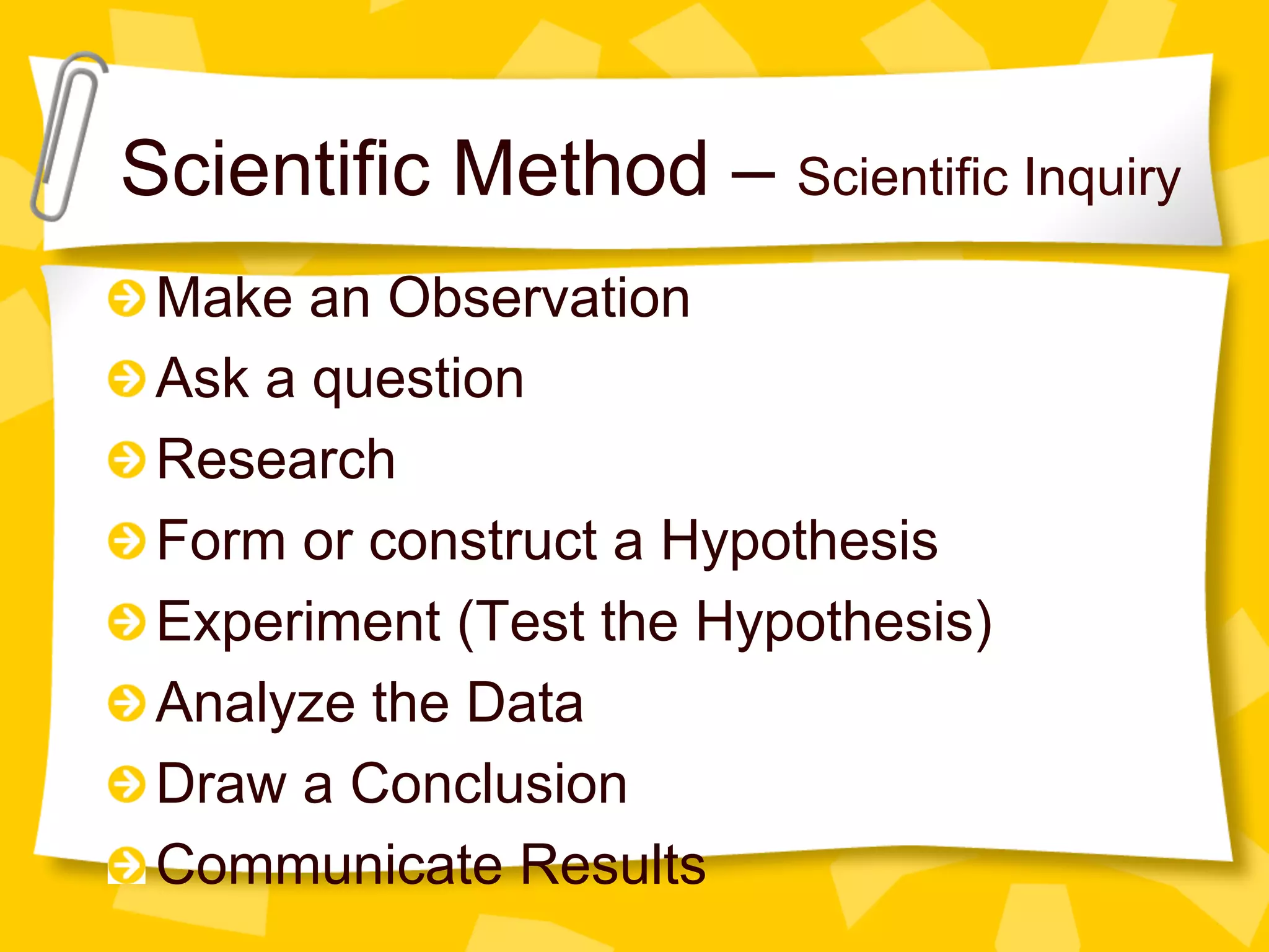 Scientific inquiry, observation vs. inference | PPT