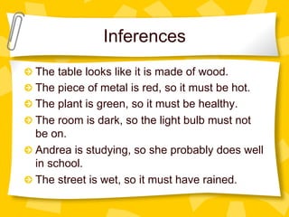 Scientific inquiry, observation vs. inference | PDF