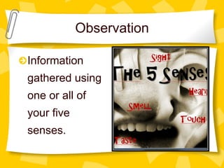 Scientific inquiry, observation vs. inference | PDF