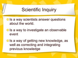 Scientific Inference