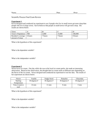 Scientific Inquiry Review for Final Exam | DOC | Biological Sciences ...