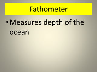 Scientific instruments and their uses | PPTX
