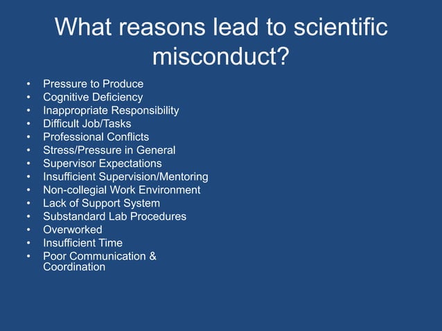 Scientific integrity | PPTX | Career Advice | Careers
