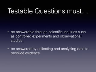 Conducting a Scientific Investigation in High School | PDF