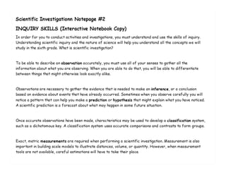 Scientific Investigation Unit | PPT