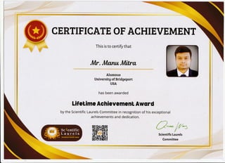 Scientific Laurels Certificate of Achievement | PDF