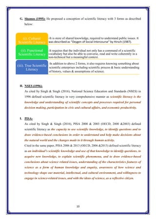 Scientific literacy by Garima Tandon | PDF