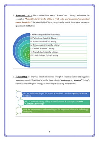 Scientific literacy by Garima Tandon | PDF