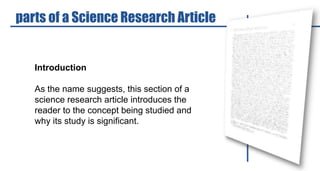 Overview of Scientific literature | PPTX