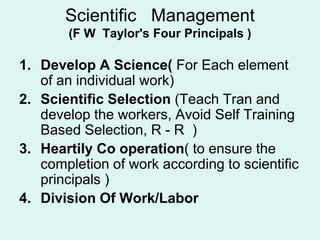 Scientific managaement | PPT