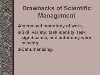 Scientific Management | PPTX