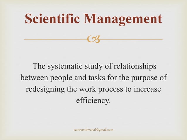 Scientific management | PPT