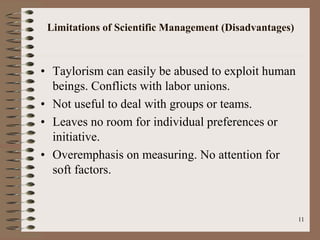 Scientific Management theory and its relavance.ppsx