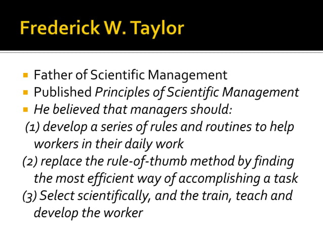 Scientific management theory | PPTX