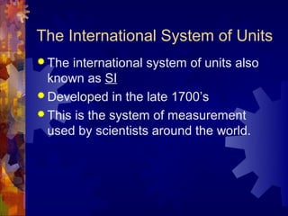 Scientific measurement | PPT